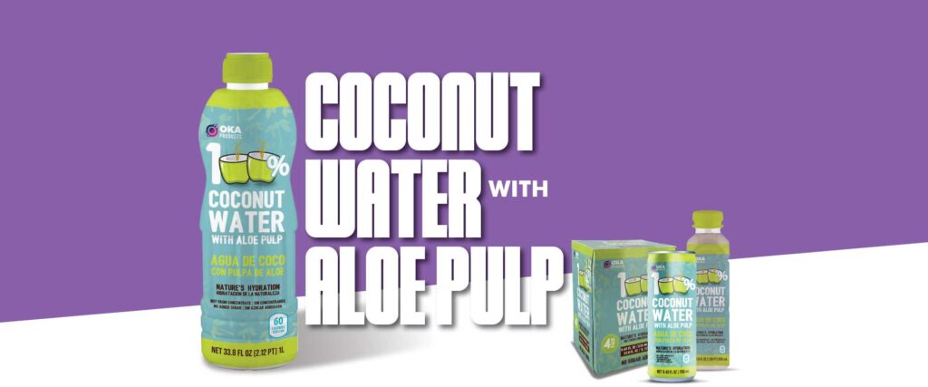 100% Coconut Water with Aloe - Oka Products